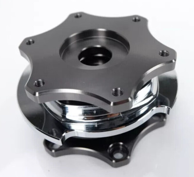 NRG SFI D Shaped Quick Release Gun Metal Body Chrome Ring SRK-R200GM-CH ...