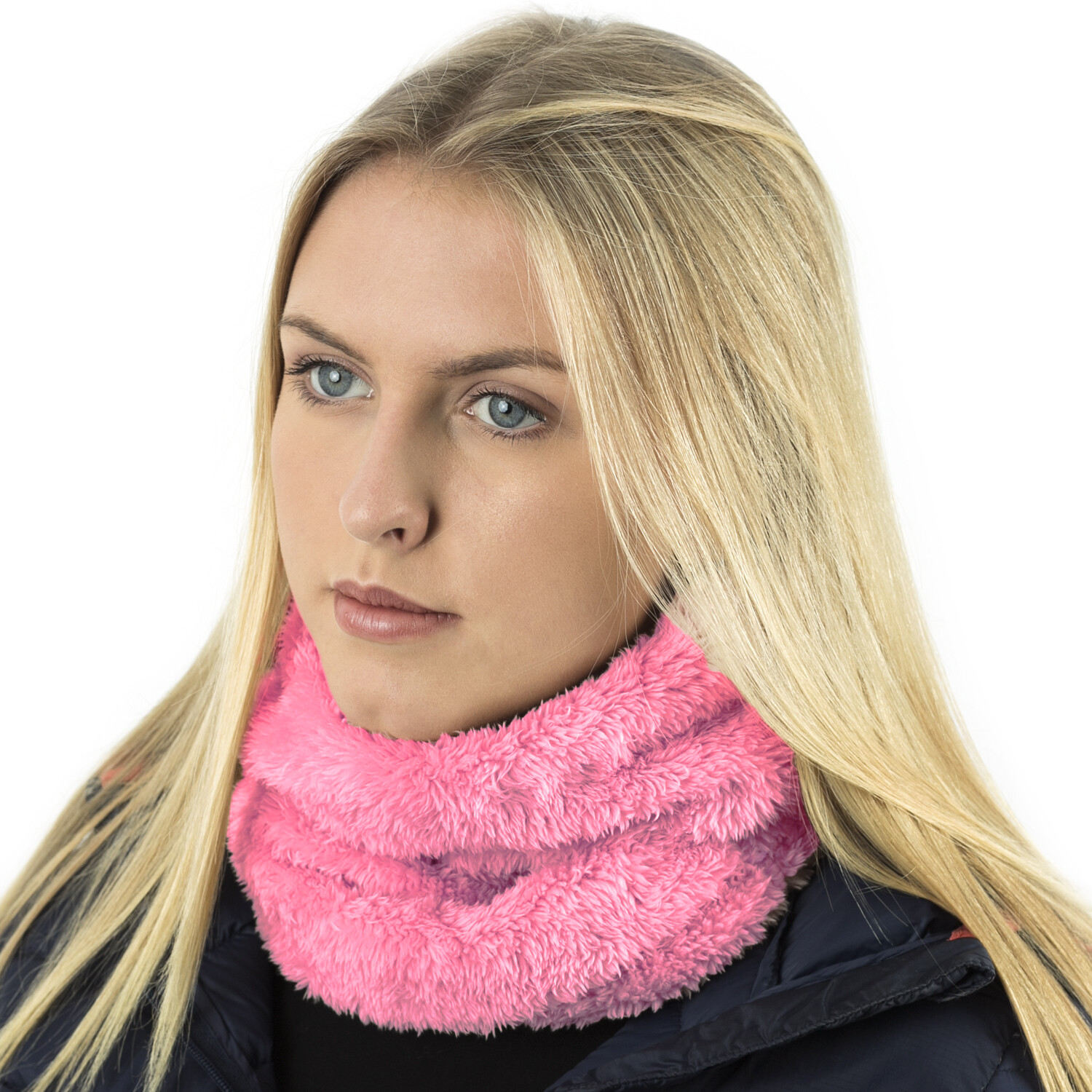 Warm Teddy Fur Neckwarmer Snood Scarf Fleece Soft Microfibre | eBay UK