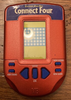 Vintage Connect Four Electronic Handheld Game 2002 MB - Tested Working ...