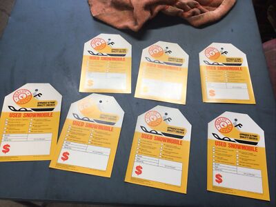 7 Vintage Snowmobile Price Tags Ski-Doo Advertising | eBay