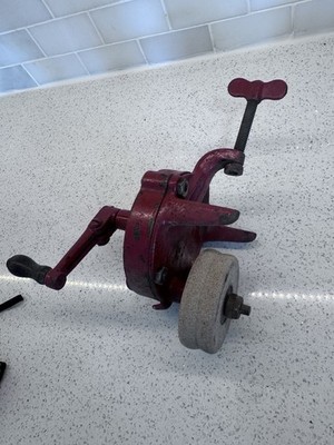 ANTIQUE VINTAGE HAND CRANK GRINDING WHEEL Rustic BH | eBay