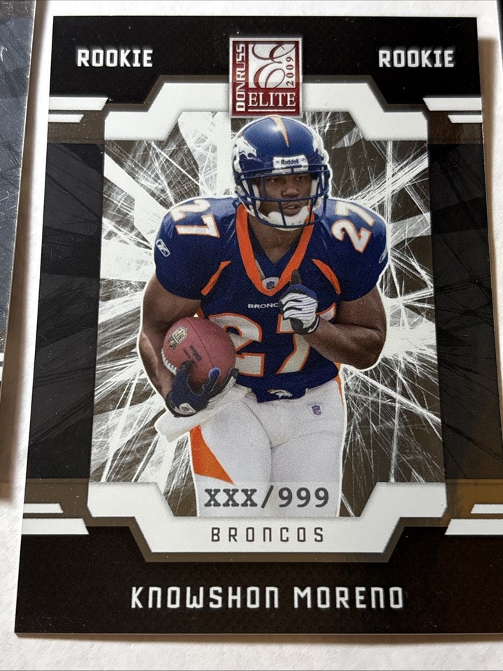 (2) 2009 Donruss Elite - Rookies Percy Harvin #179 & Moreno #157 (#ed ...