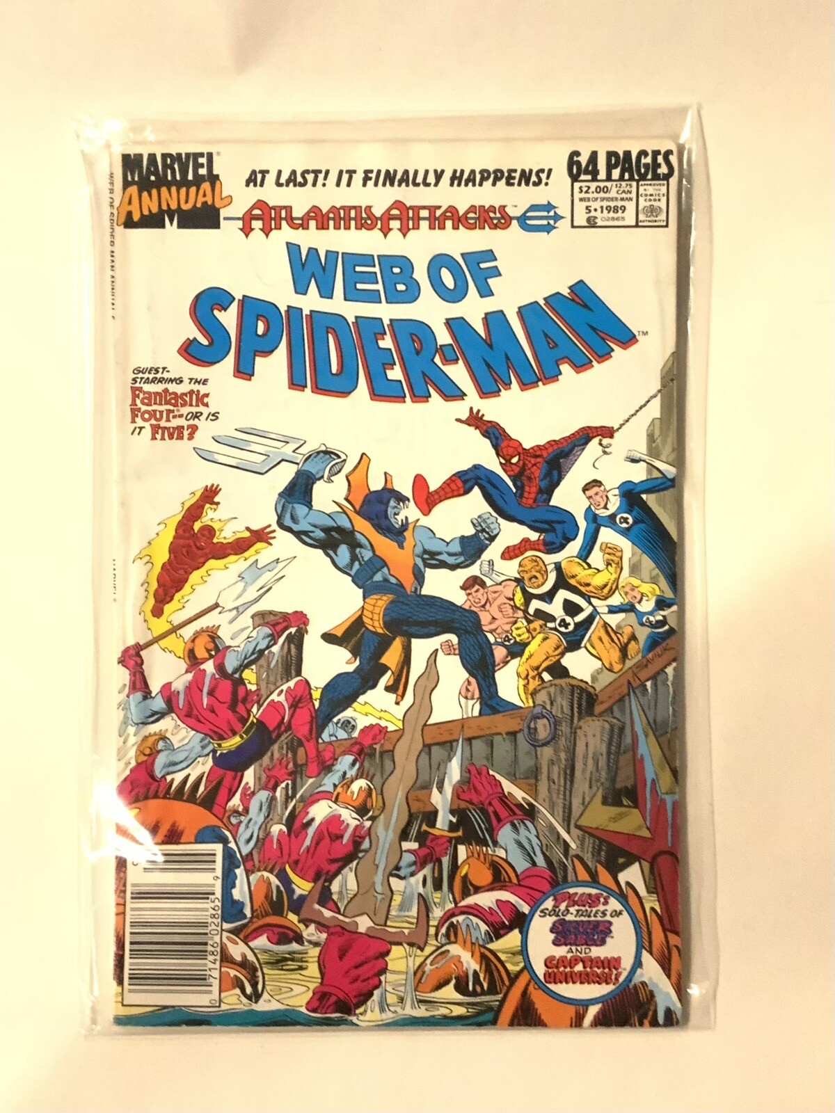 Marvel Annual Atlantis Attacks Web of Spider-Man No.5. 1989 | eBay