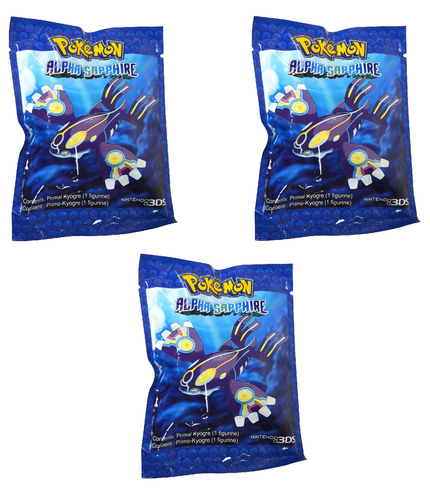 LOT OF 3 Pokemon Alpha Sapphire Collectible Primal Kyogre Figurine ...
