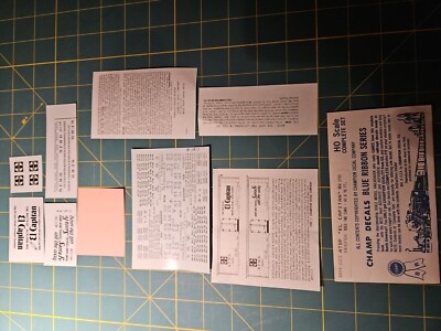 CHAMP DECALS, HO SCALE, BRH-223, ATSF "EL CAPITAN" NEW 1990, REEFER | eBay