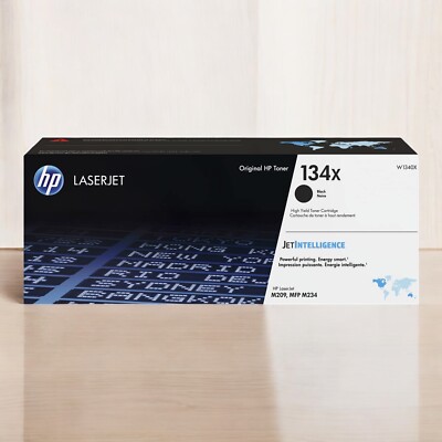 HP 134X Black Original LaserJet Toner Cartridge, W1340X 194850587252 | eBay