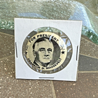FREE SHIP! Franklin D. Roosevelt for President 1944 V Victory Button | eBay