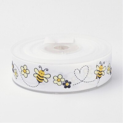 3m Gorgeous Bumble Bee Ribbon Grosgrain 25mm 1" Bees B44-6 Aussie ...