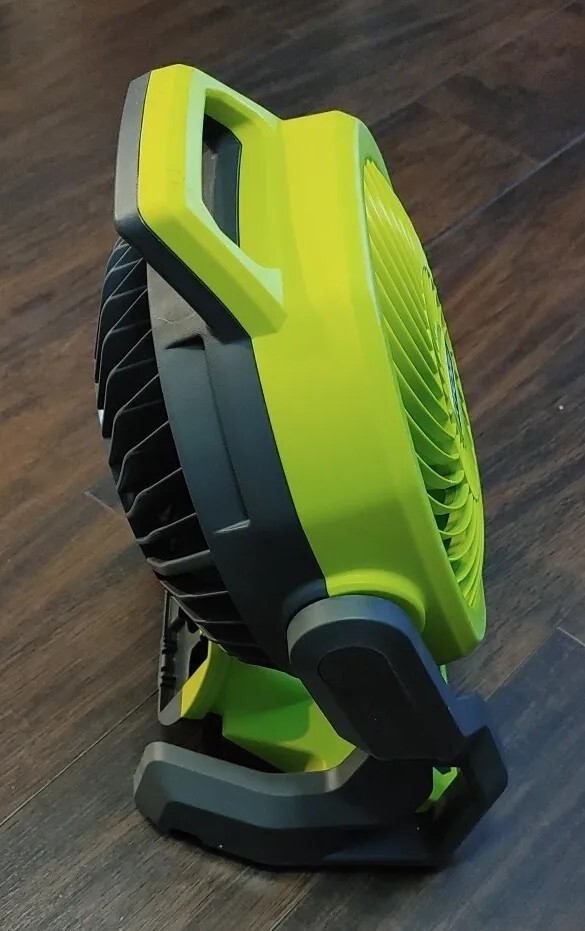 OPEN BOX RYOBI PCL811B Jobsite Fan 18V Hybrid WHISPER SERIES Tool Only ...