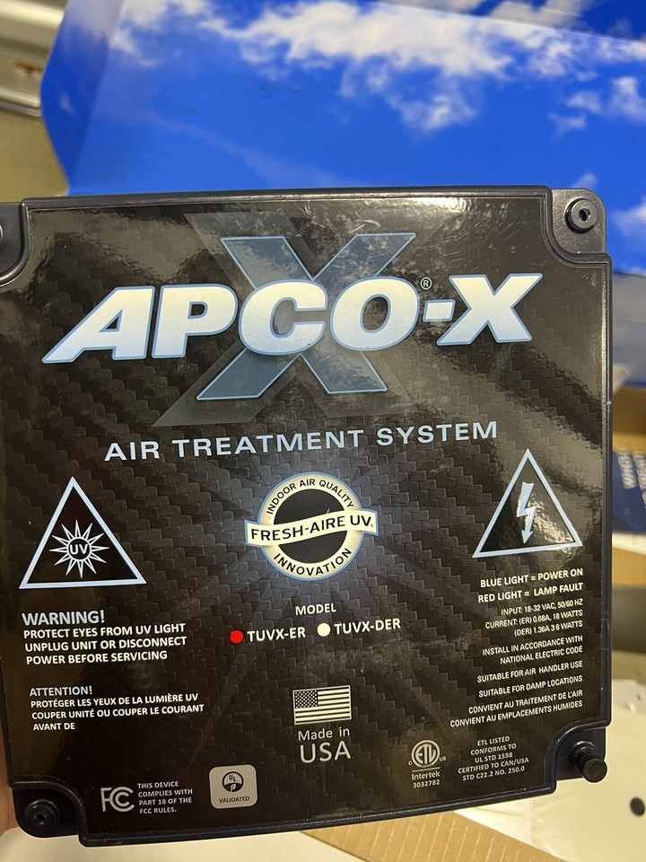 Fresh-Aire TUV-APCOX-ER3 APCO Air Purifier V-Twin Carbon 18-32v **READ ...