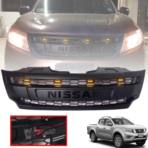 For Nissan Navara Np300 D23 2014-2018 Front Grille Grill 4 Orange Led ...