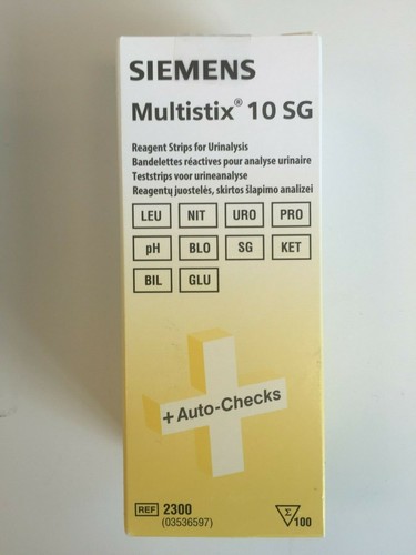 SIEMENS BAYER 2161 Multistix 10 SG Urinalysis Test Strips -100/BX 2300 ...