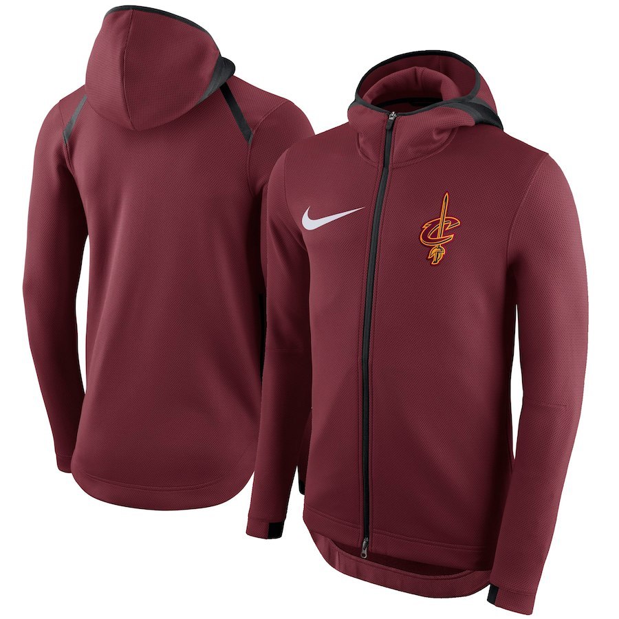 Nike NBA Cleveland Cavaliers Cavs Therma Flex Hooded Team Warmup jacket ...