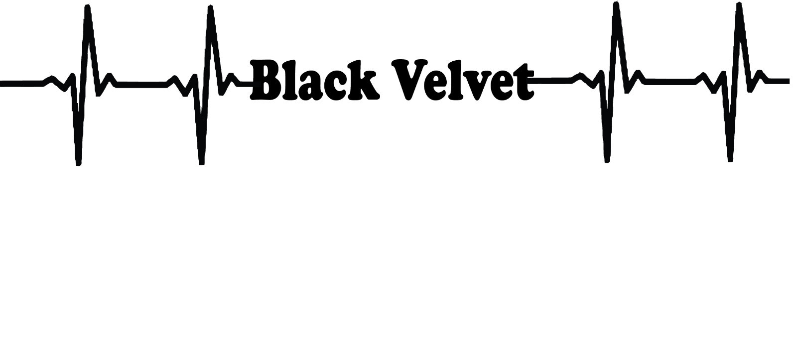 Black Velvet heartbeat heart beat vinyl decal bumper sticker Whisky | eBay