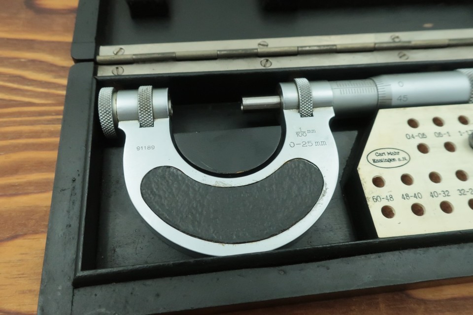 Mahr Thread Micrometer 0-25mm .01mm Metric Germany | eBay