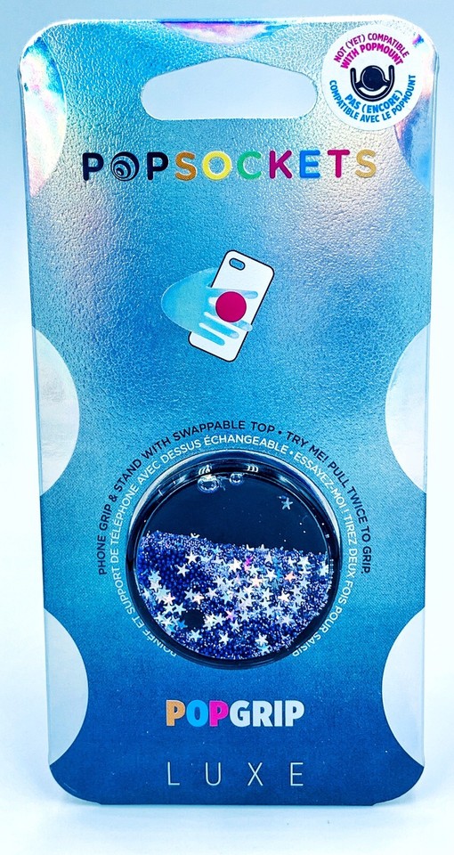 Authentic Popsockets Luxe Tidepool Galaxy Purple Swappable Phone Grip Pop Socket | eBay