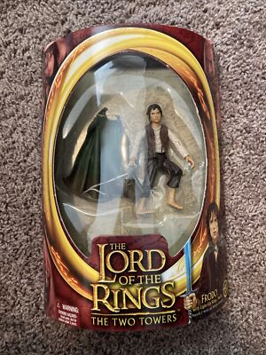 LORD OF THE RINGS, Two Towers, Frodo with Light Up Sting Figure, 2002 ...