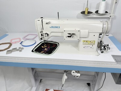 Juki LZ-271 zig zag freehand Irish embroidery industrial sewing machine ...
