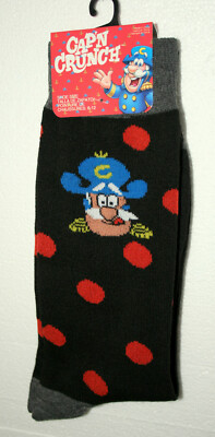 Classic Captain Crunch Cereal New Pair Socks Polka Dots Fits 6-12 ...
