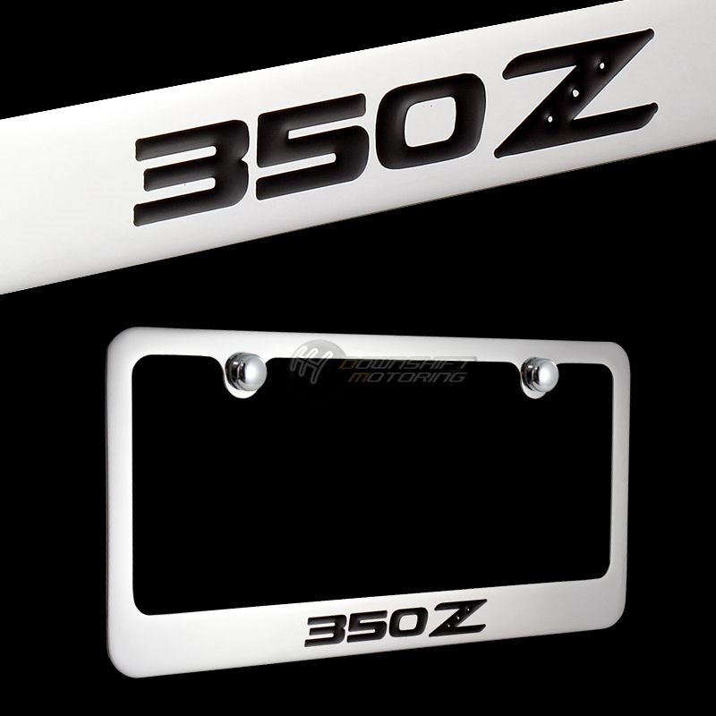 For Nissan 350Z Logo Chrome Plated Brass License Plate Frame Officially ...