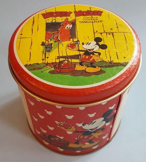 Disney's Mickey Mouse and His Horse Tanglefoot, Small Tin Container | eBay