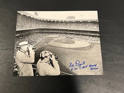 Ed Lopat Hand Signed 8x10 Photo NY Yankees 1955 World Series | eBay