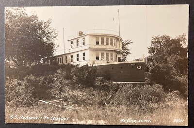 SS Hurona Pt Lookout Au Gres Michigan RPPC 36911 LL Cook Ship Shaped | eBay