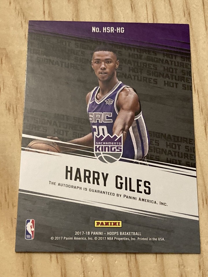 2017-18 NBA Hoops Hot Signatures Rookies HARRY GILES AUTO Kings | eBay