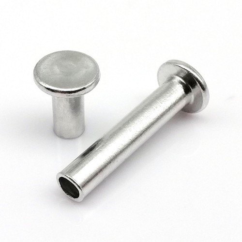 10/50X M2-M6 GB875 Aluminum Flat Thin Head Semi Hollow Tubular Shank ...