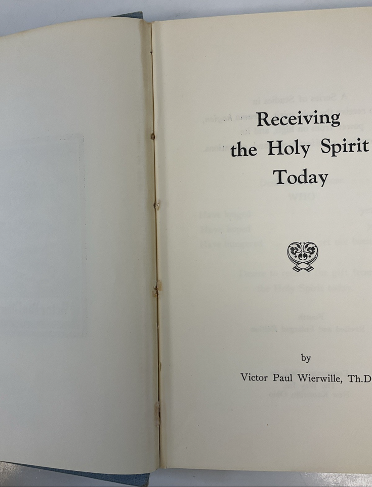 Receiving the Holy Spirit Today by Victor Paul Wierwille HB | eBay