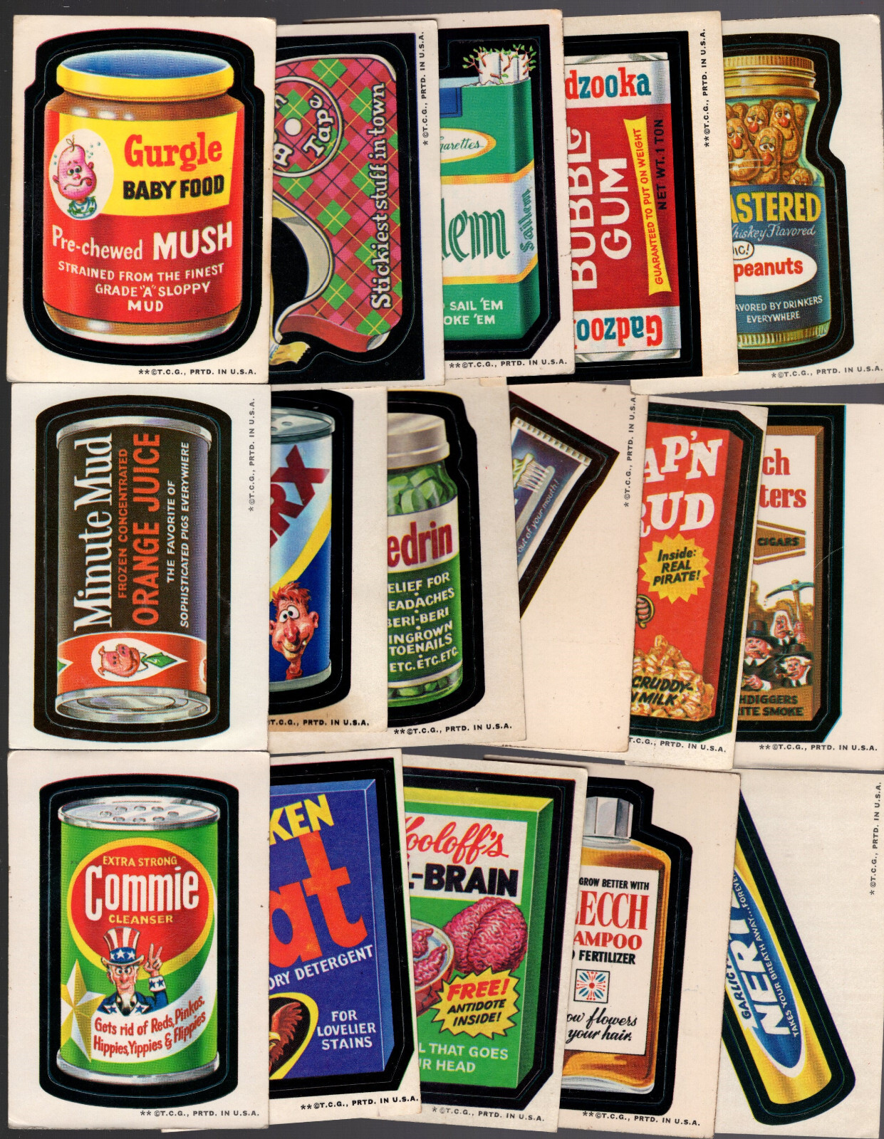 1973 Topps Wacky Packs Series 2 Near Complete Set 32/33 Packages VG CAP ...