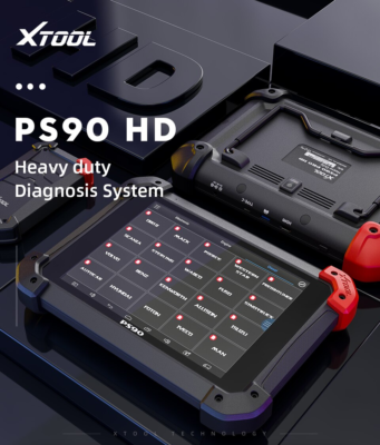 XTOOL PS90 HD 24V Heavy Duty Full System Truck Diesel Diagnostic ...