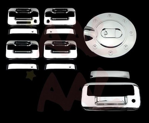 AAL For Ford F150 04-08 Chrome Covers Set 4 Doors KEYPAD/KH+Gas ...