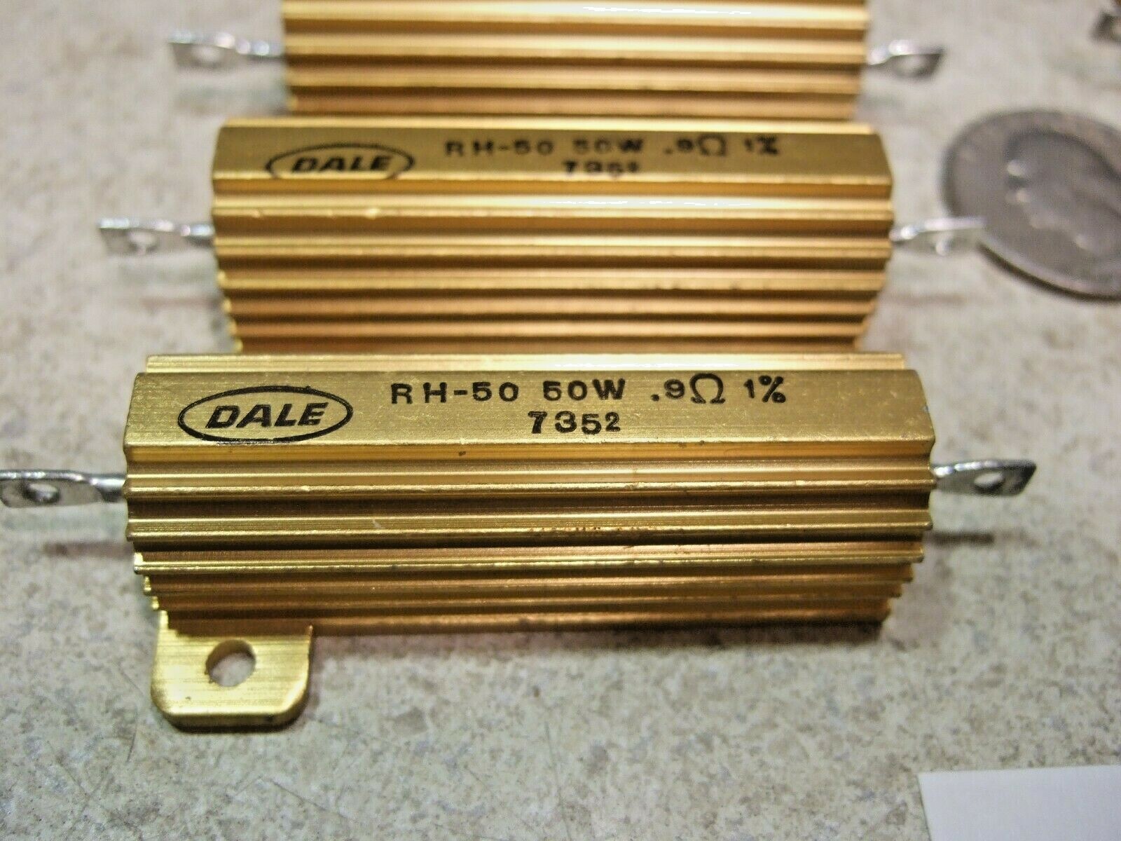 Lot of (8) Dale RH-50 .9 Ohm 50W 1% Chassis Mount Resistors - New! | eBay