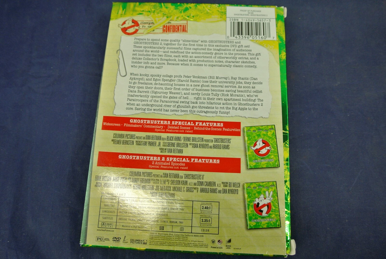 Ghostbusters/Ghostbusters 2 (DVD, 2005, 2-Disc Set, with Collectible ...