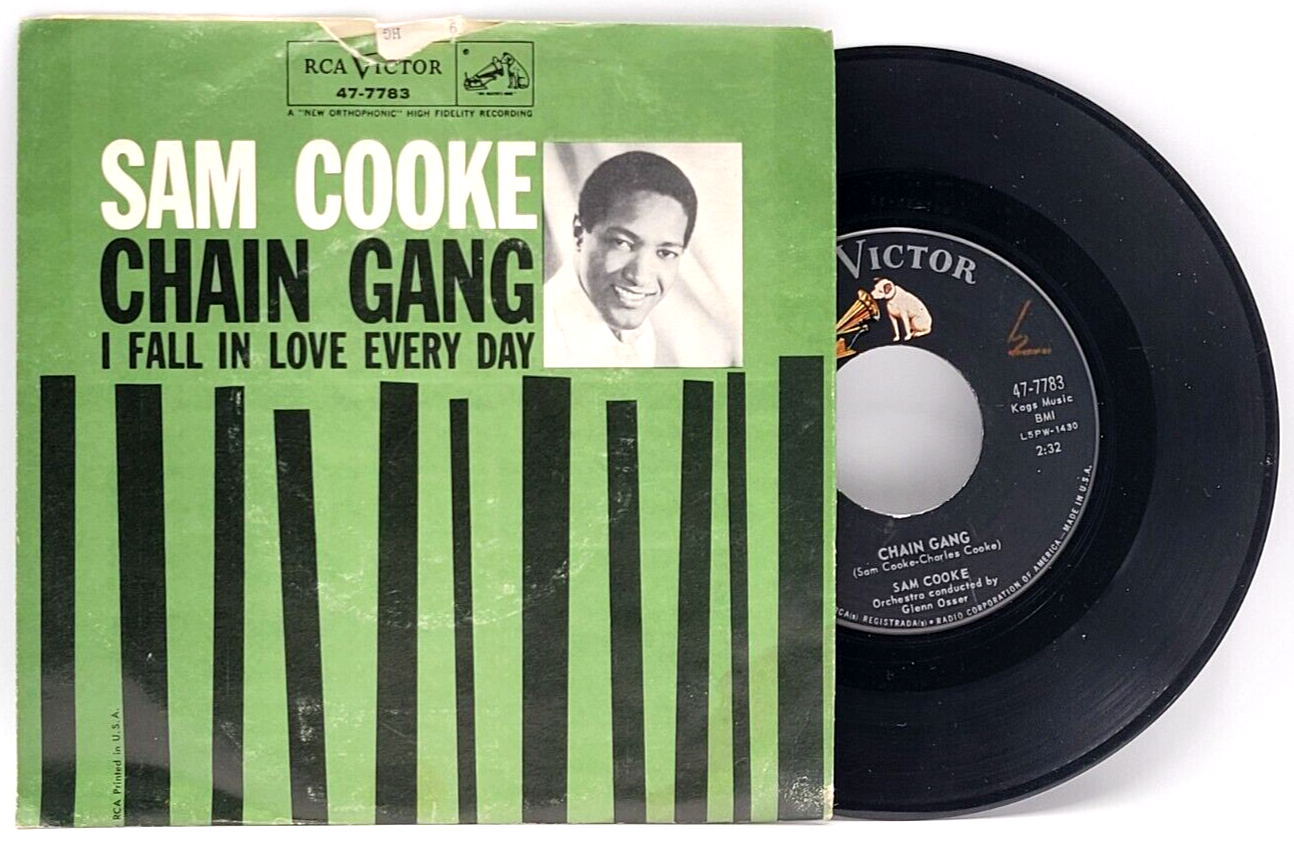SAM COOKE - CHAIN GANG / I FALL IN LOVE EVERY DAY - SOUL 45 & PICTURE ...