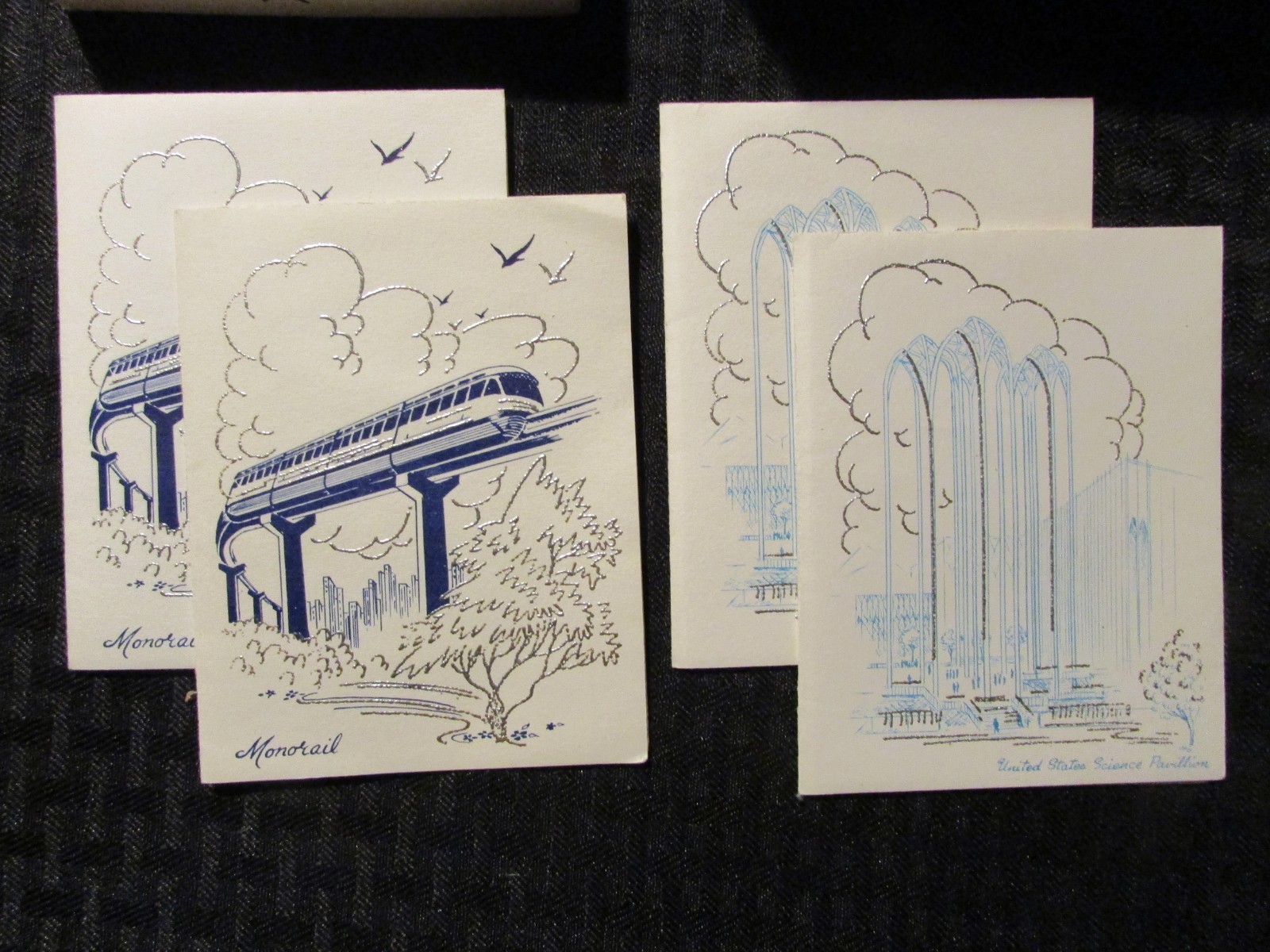 1962 SEATTLE WORLD'S FAIR NOTES w/ 4 Note Cards & Box FN+/FN No ...