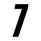 8 inch tall Black Race Number 7 racing numbers decals motocross atv ...