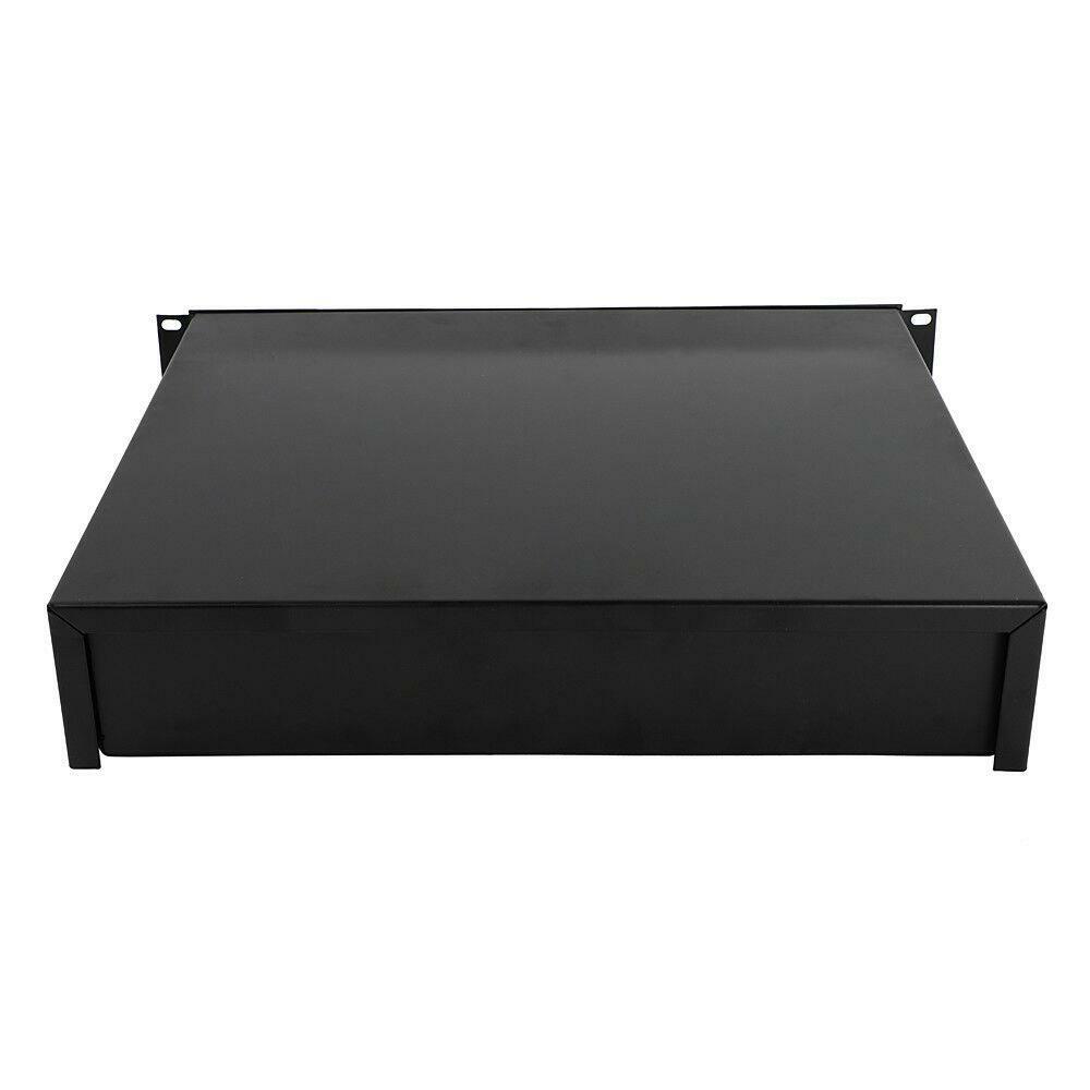 19" Rack Mount 2U Locking Drawer Pro Audio DJ Server Rack Lock Storage ...
