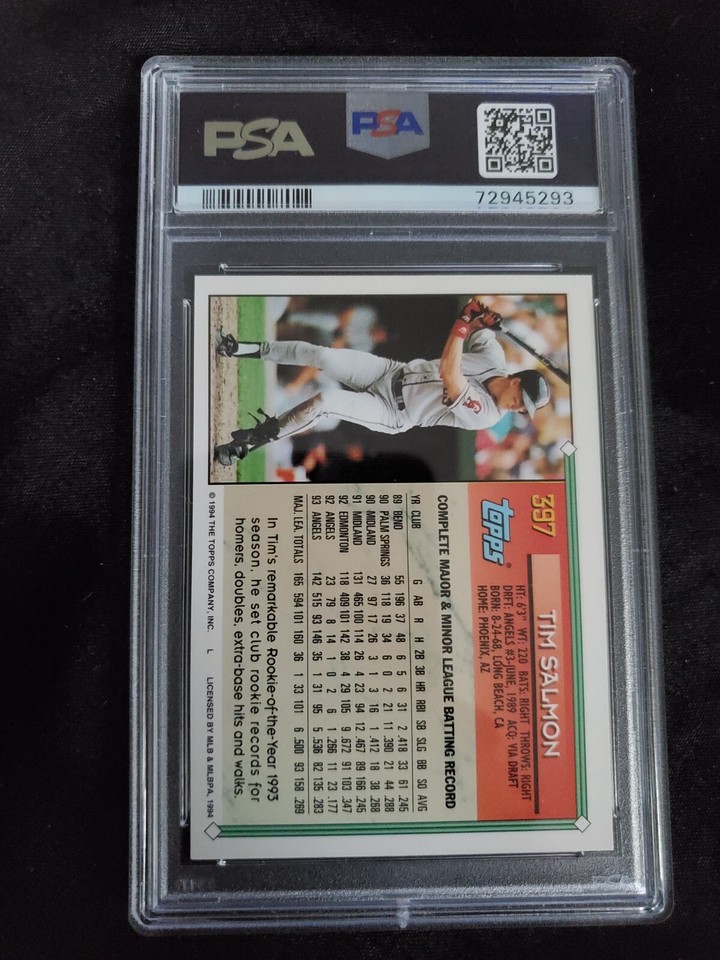 1994 Topps 1993 Draft Pick #397 Tim Salmon Rookie | PSA 8 NM-MT ...