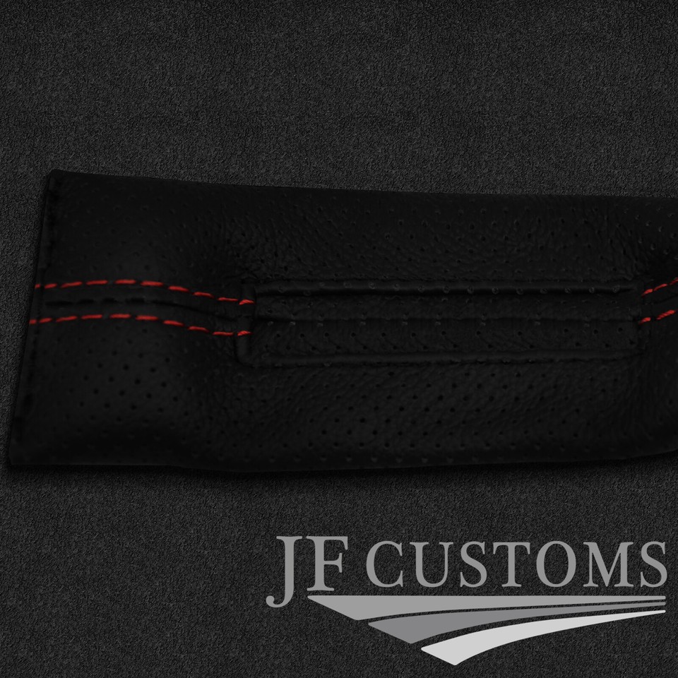 DARK RED STITCH PERFORATED LEATHER 2X CAR KEY HOLDER FOR LEXUS SC COUPE ...