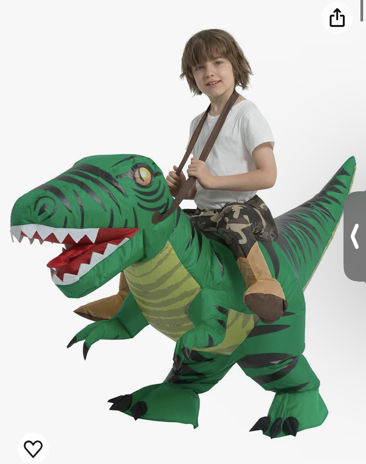 Inflatable Ride Raptor Costume tasanor Pre owned KIDS… - Gem