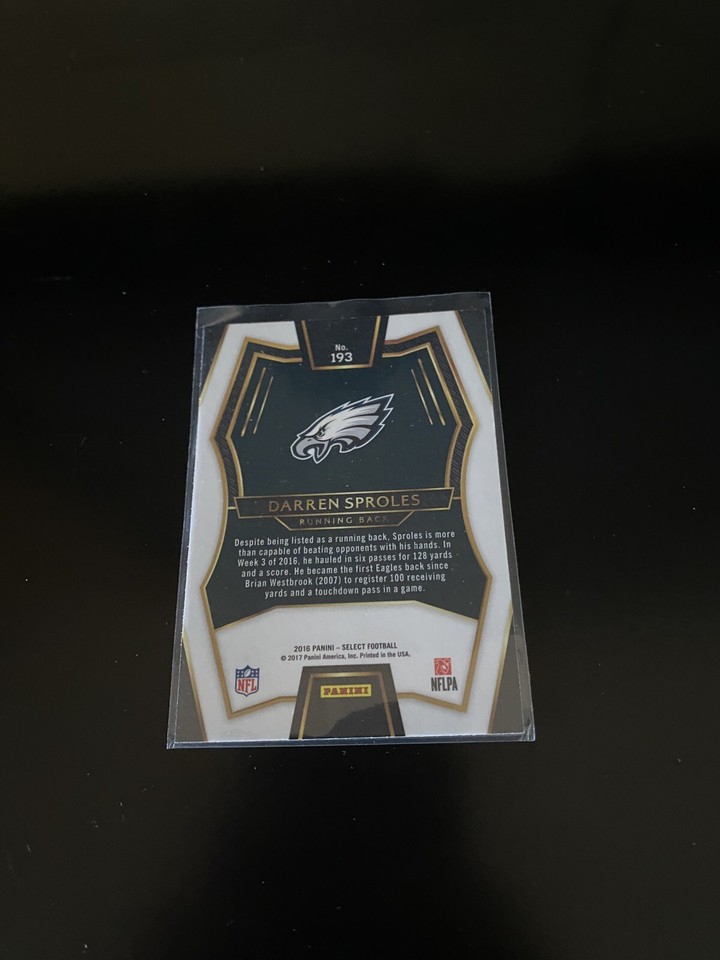 Darren Sproles 2016 Select Tri-Color football card RC Eagles 193 PWE | eBay