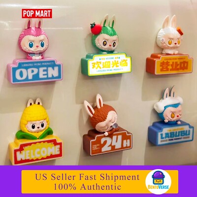 POPMART Labubu Monsters Wacky Mart Fridge Magnet Blind Box Refrigerator ...