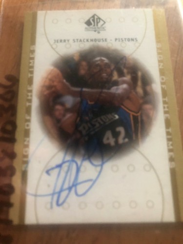 2000-01 SP Authentic - Sign of the Times Jerry Stackhouse #JS (AU) for ...