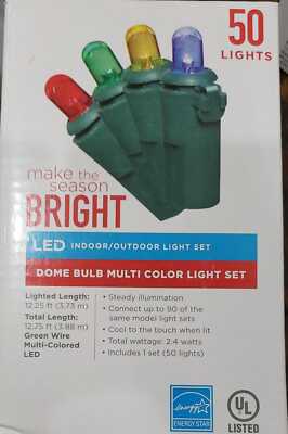 Everstar 50-Light Mini Dome Bulb Multicolor String Light Set | eBay