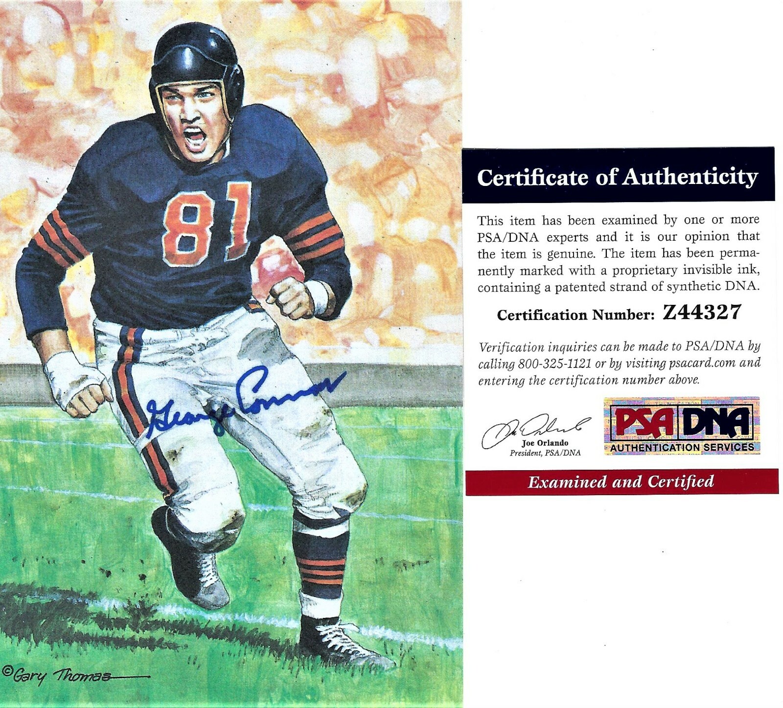 GEORGE CONNOR SIGNED GOAL LINE ART CARD GLAC AUTOGRAPHED PSA/DNA | eBay