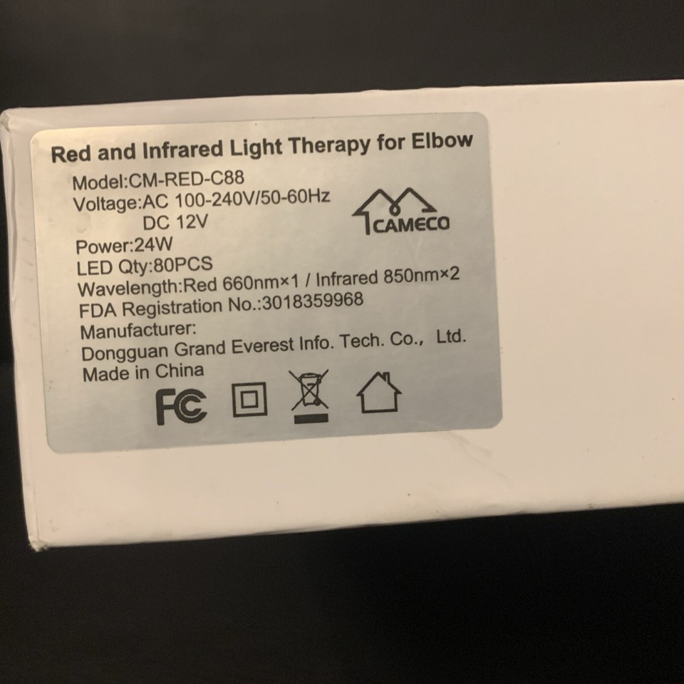 CAMECO Red & Infrared Light Therapy for Elbow Model CM-RED-C88 24W New ...