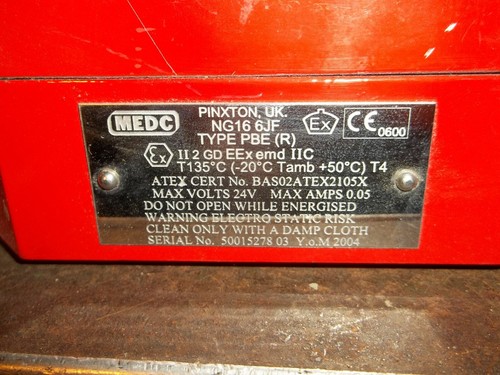 MEDC NG16 6JF TYPE PBE (R) PUSH BUTTON STATION 24V (WL85) | eBay