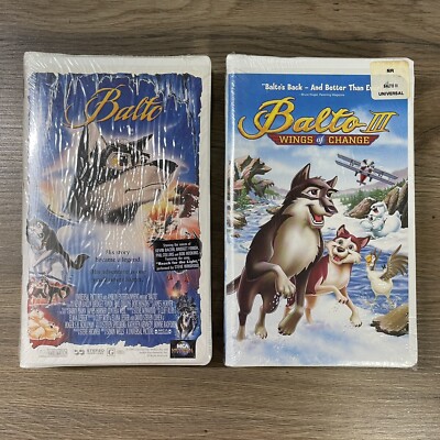 Balto (VHS 1995) and Balto 3: Wings Of Change (VHS 2005) NEW SEALED ...